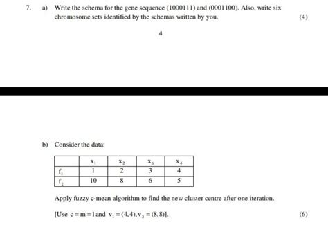Solved 7 A Write The Schema For The Gene Sequence