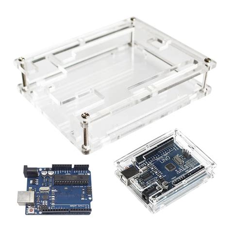 arduino uno r3 acrylic case high quality shell lightweight protective enclosure set shopee