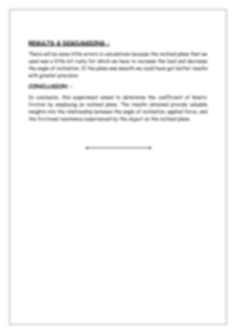 Solution Determine Coefficient Of Kinetic Friction Using Inclined