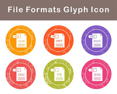 File Formats Vector Icon Set 20646817 Vector Art At Vecteezy