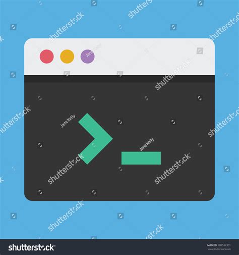 Vector Command Line Icon Stock Vector Royalty Free 180532301