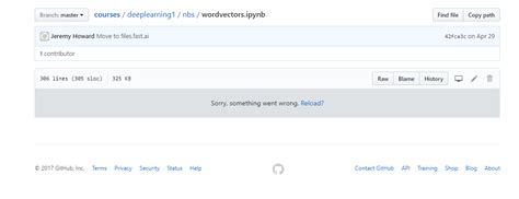 error wordvector ipynb part 1 2017 fast ai course forums