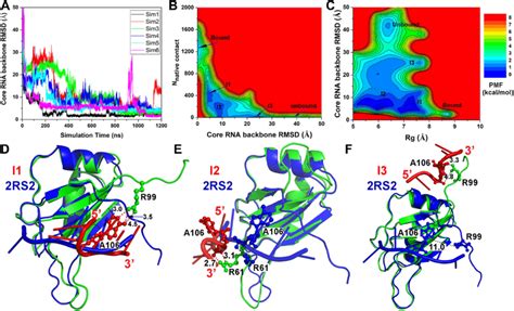 Gamd Simulation Of Numb Rna Msi1 Protein Interaction A Time Courses