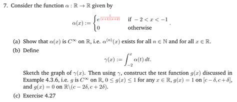7 Consider The Function A R R Given By 0 Otherwise