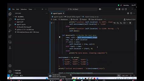 Python Object Class Init Method Building Reflex Agent Simple Class Object Method Youtube