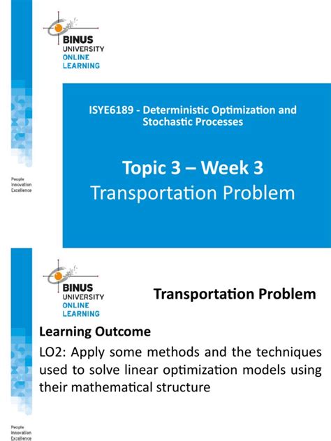 Ppt3 Transportation Pdf Mathematical Optimization Mathematical
