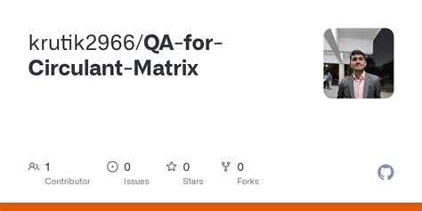 Github Krutik2966qa For Circulant Matrix