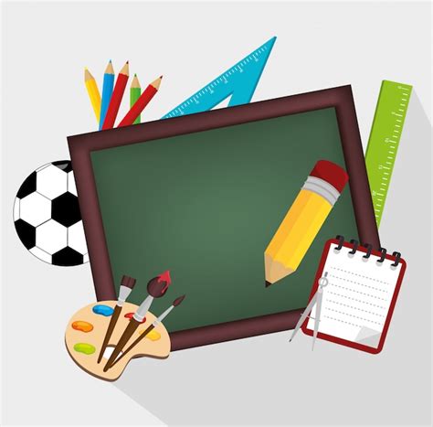 학 용품 디자인 프리미엄 벡터