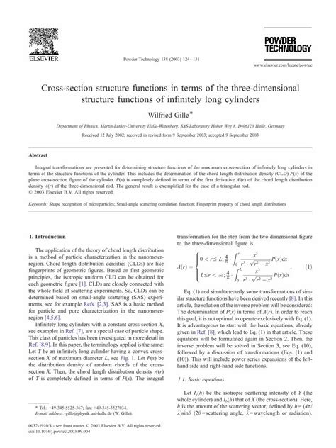 pdf cross section structure functions in terms of the three