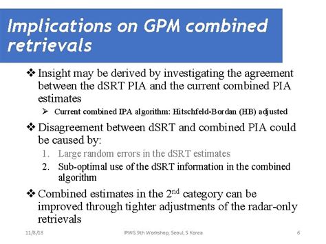 Nonparametric Methodology To Improve The GPM Combined Precipitation