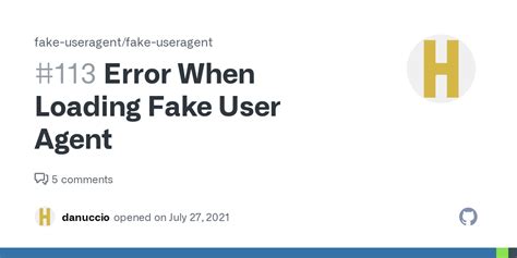 Error When Loading Fake User Agent Issue Fake Useragent Fake Useragent GitHub