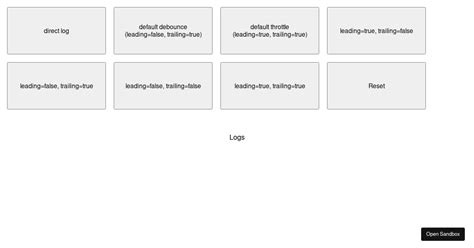 A Sample About Lodashdebounce And Lodashthrottle Codesandbox