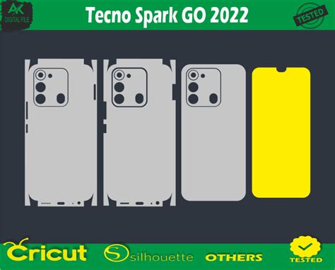 Tecno Spark Go Skin Vector Template