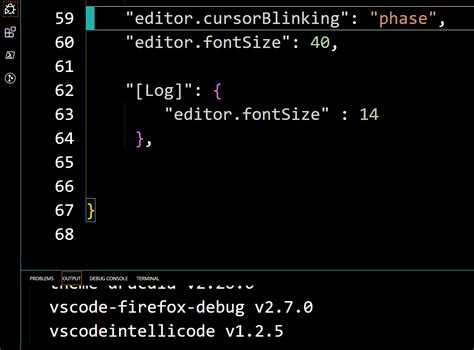 Ability To Independintly Change Console Output Tab Font Size Issue Microsoft Vscode