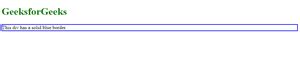 How To Add Border In HTML GeeksforGeeks