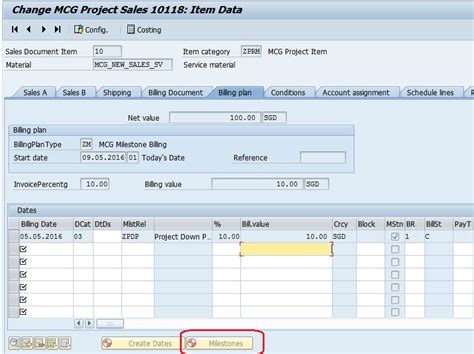 Button Milestones Greyed Out Sap Community