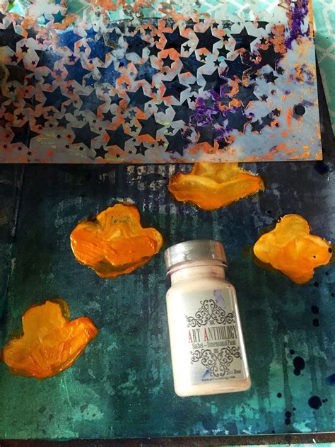 More Stenciling Using Art Anthologys Twilight Stencil And Art Anthology