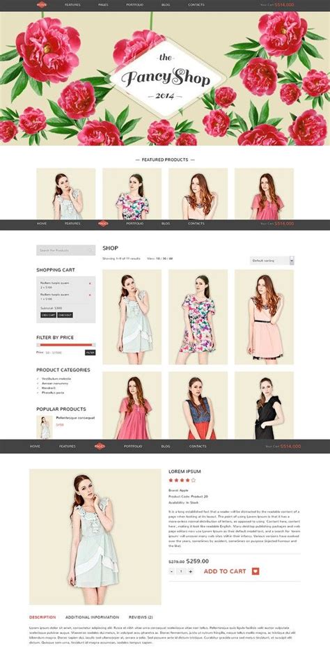 Fancyshop Responsive Bootstrap Theme Web Design Inspiration Design