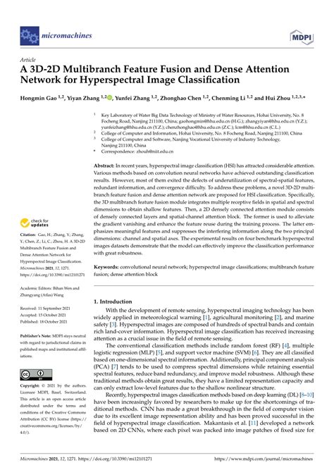 PDF A D D Multibranch Feature Fusion And Dense Attention Network For Hyperspectral Image