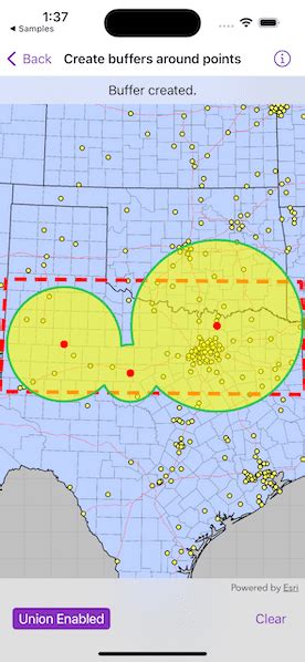 create buffers around points arcgis maps sdk for swift esri developer