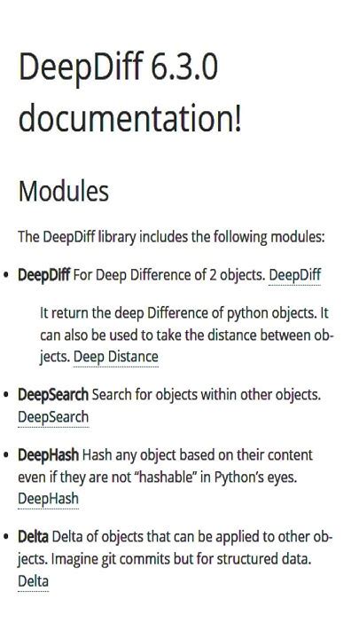 deepdiff get deep difference between the dictionaries in python