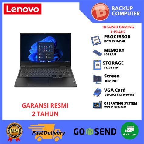 Jual LAPTOP LENOVO IDEAPAD GAMING 3 15IAH7 82S900LQID I5 12450H Shopee Indonesia