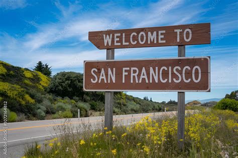 Stylish Wooden Welcome To San Francisco Sign Perfect For Us City