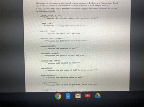 Solved This Project Is To Implement The Class Of Rational