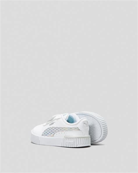Shop Puma Babes Carina Mermaid Shoes In Puma White Hero Blue Puma Silver Fast Shipping