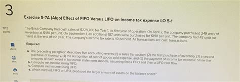 solved exercise 5 7a algo effect of fifo versus lifo on