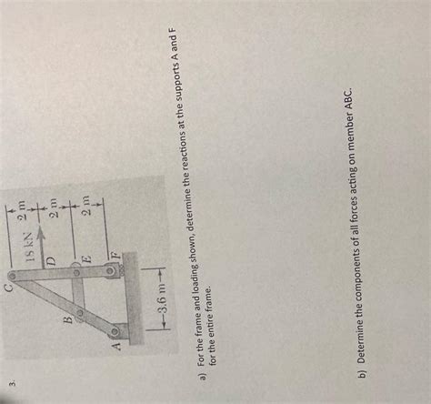 solved a for the frame and loading shown determine the