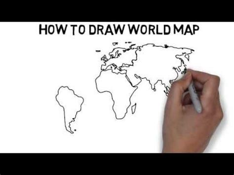 How To Draw World Map YouTube World Map Outline Teaching Geography Homebabe Geography