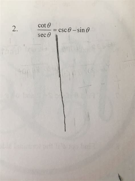 Solved Cot Theta Sec Theta Csc Theta Sin Theta Chegg Com