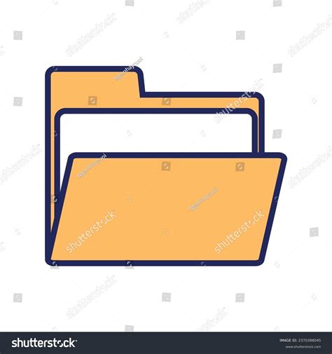 Vector File Folder Icon Flat Style Stock Vector Royalty Free