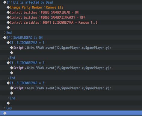Mv Galv Event Spawner Spawning Events On Ally Death Rpg Maker Forums