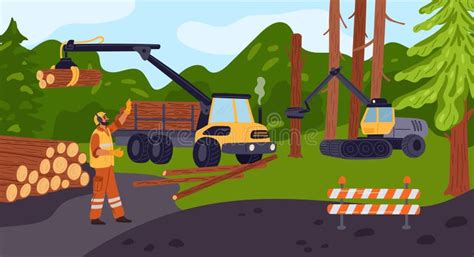 Professional Felling Trees Stock Illustrations 15 Professional Felling Trees Stock