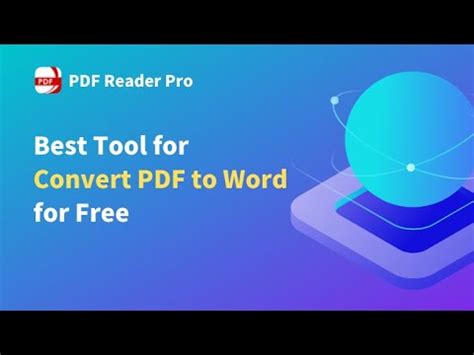 Best Tool For Convert PDF To Word For Free PDFReaderPro YouTube