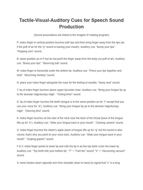 Tactile Visual Auditory Cues Pdf