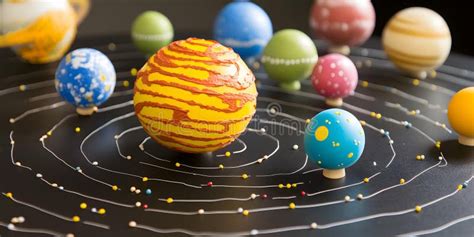 Colorful Spheres Arranged In Solar System Formation Stock Illustration Illustration Of Solar