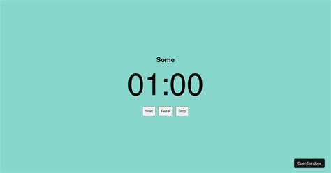 Pomodoro Timer App Codesandbox