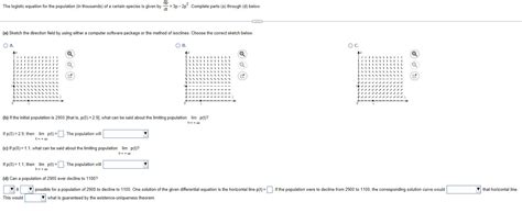 Solved The Logistic Equation For The Population In Chegg