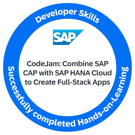 Developer Skills Codejam Combine Sap Cap With Sap Hana Cloud To