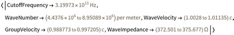Circularwaveguideproperties Wolfram Function Repository