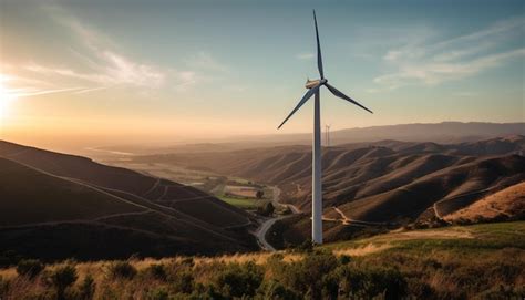 Premium Ai Image Wind Turbines Spinning Generating Fuel Free Power For Sustainable Development