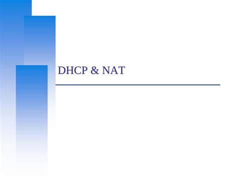 pdf dhcp and nat tw · default router dns servers a