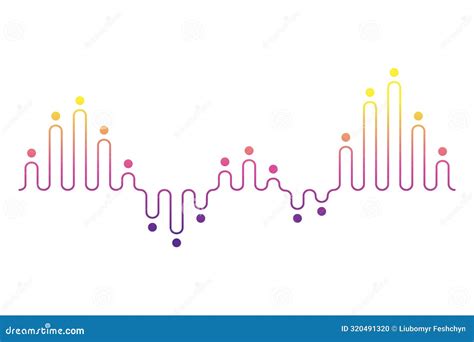 Color Sound Wave Audio Digital Equalizer Technology Musical Pulse Vector Illustration Voice