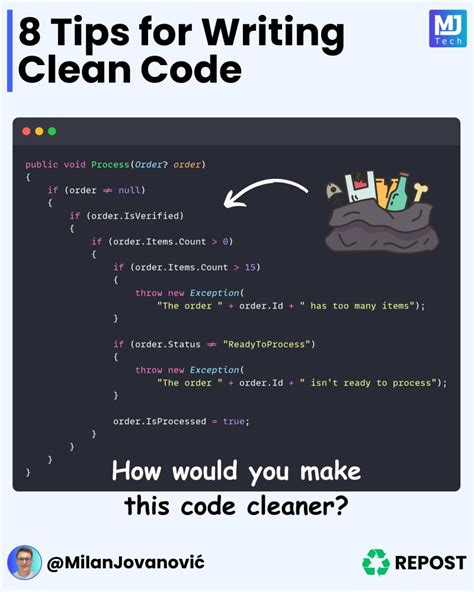 Milan Jovanović On Linkedin Here Are 8 Tips To Make Your Code Clean Use Result Objects Merge