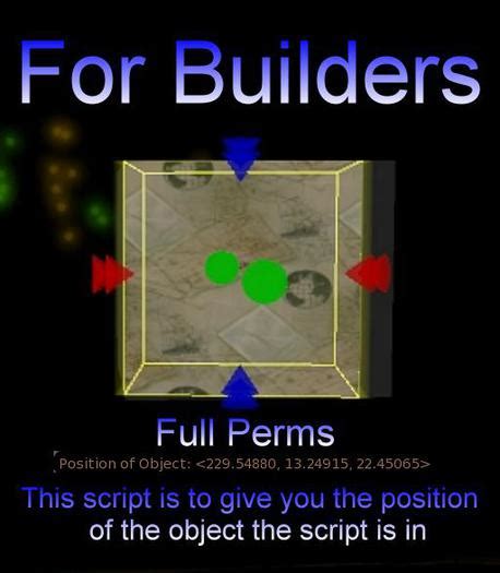 Second Life Marketplace Position Of Object