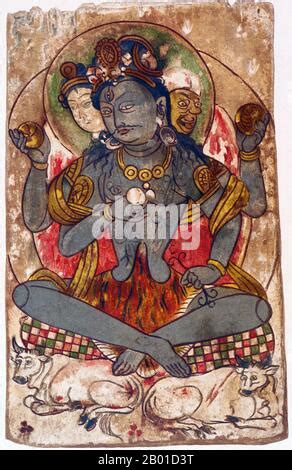 China Panel From Dandan Oilik Believed To Represent The Hindu God