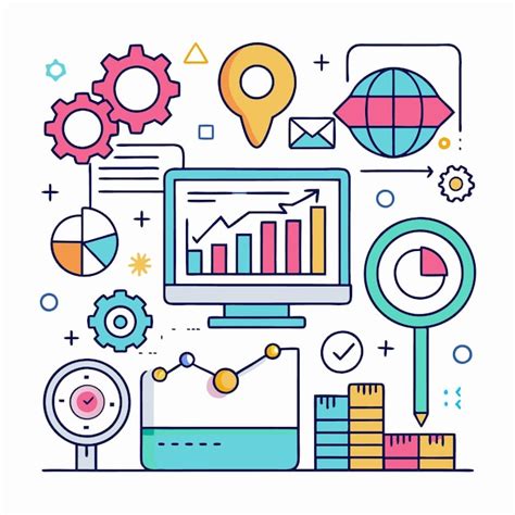 Colorful Illustration Of Business Analytics With Charts And Graphs Premium Ai Generated Vector